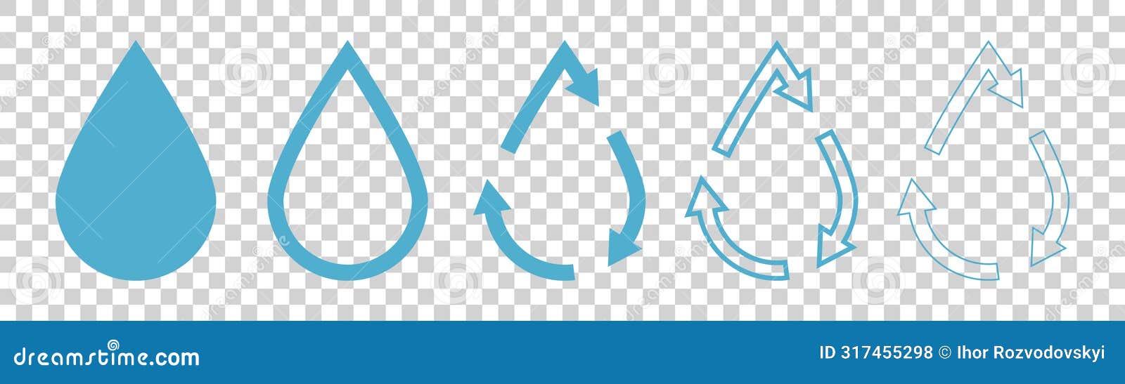 Water Recycling Icon on White Background Stock Vector - Illustration of ...