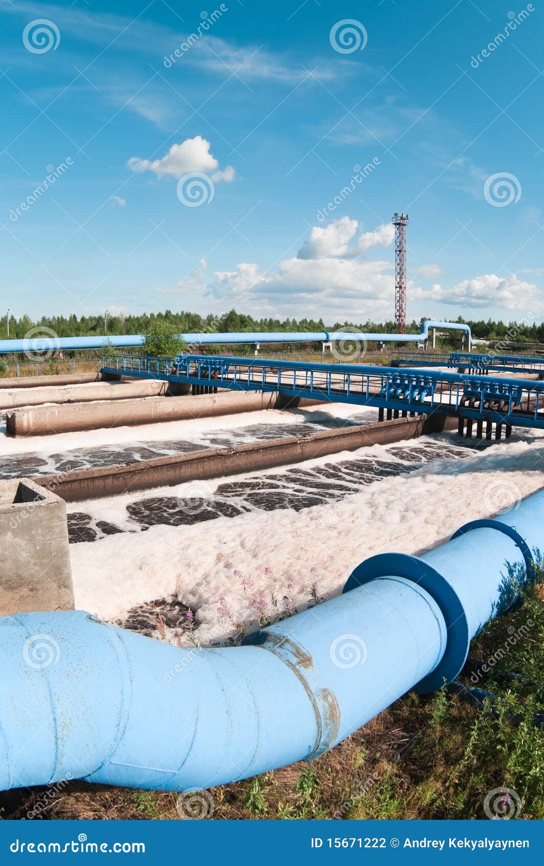 Water Recycling Sewage Station Stock Photo - Image of clear, organism ...