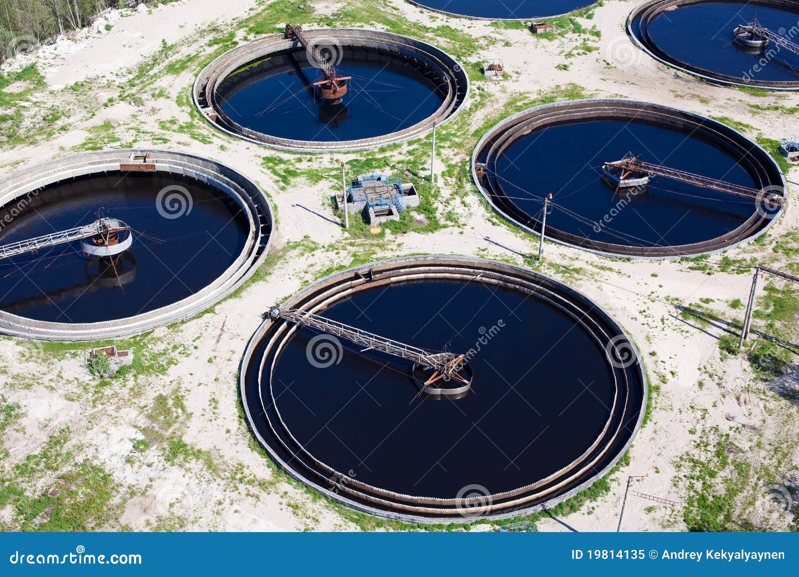 Water Recycling Sewage Station Stock Image - Image of concrete, frame ...