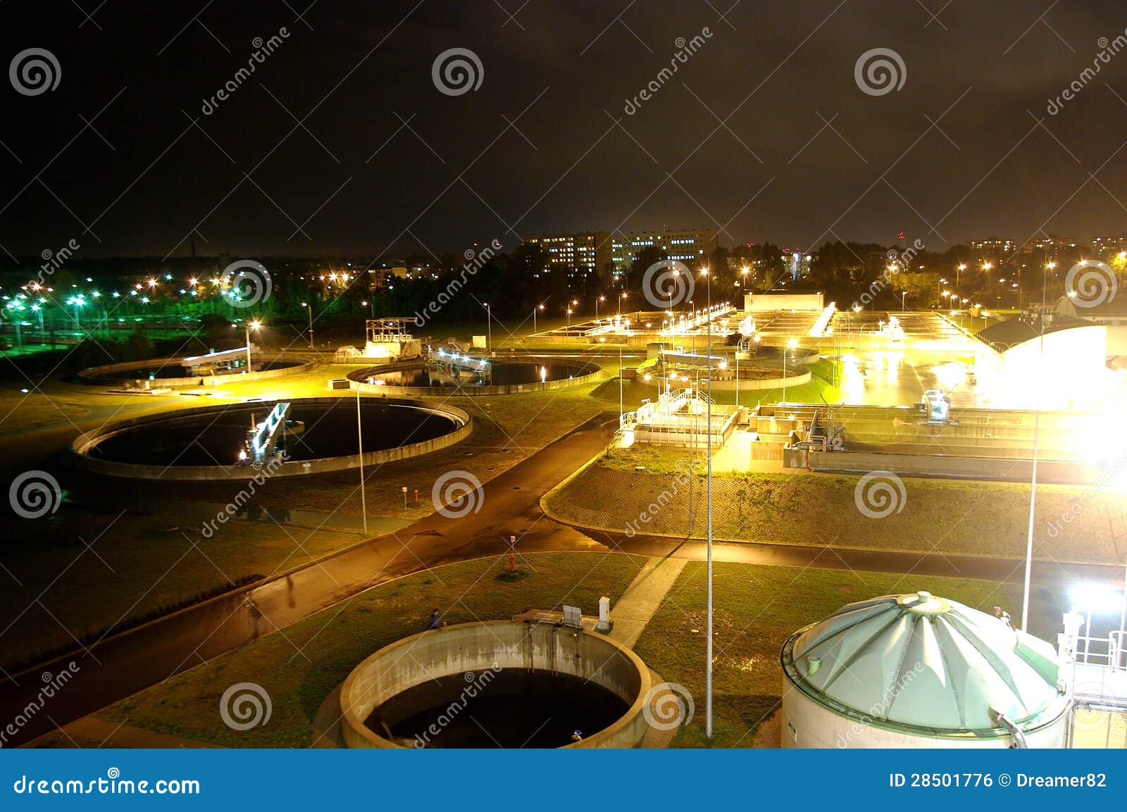 Water Recycling on Sewage Treatment Station Stock Photo - Image of ...