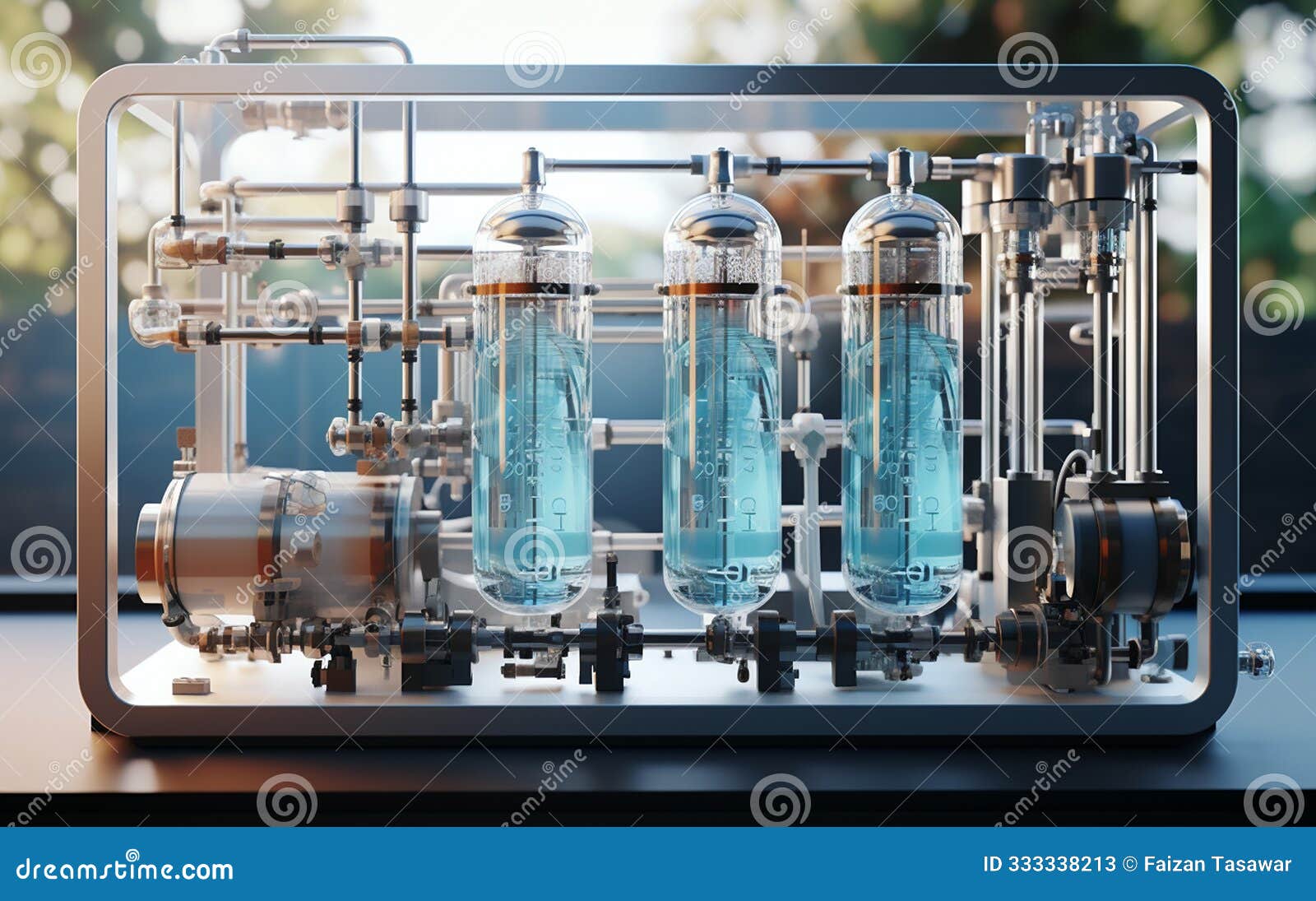 Water Recycling System White Background -Generative Ai Stock ...