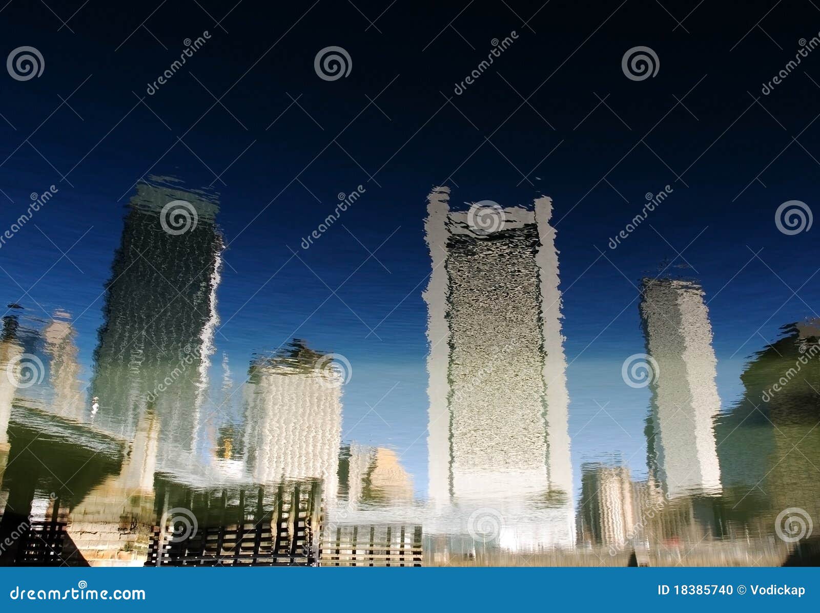 Water Reflection of Boston Skyline Stock Photo - Image of harbour ...