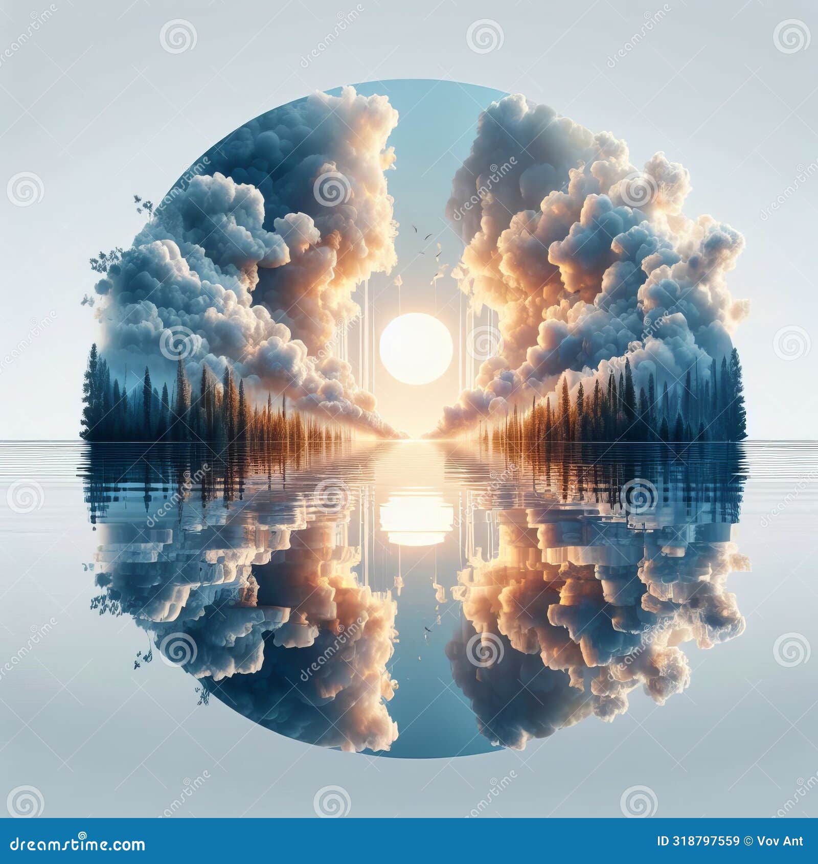 Water Reflection Effect a Reflective Water Surface Effect that Stock ...