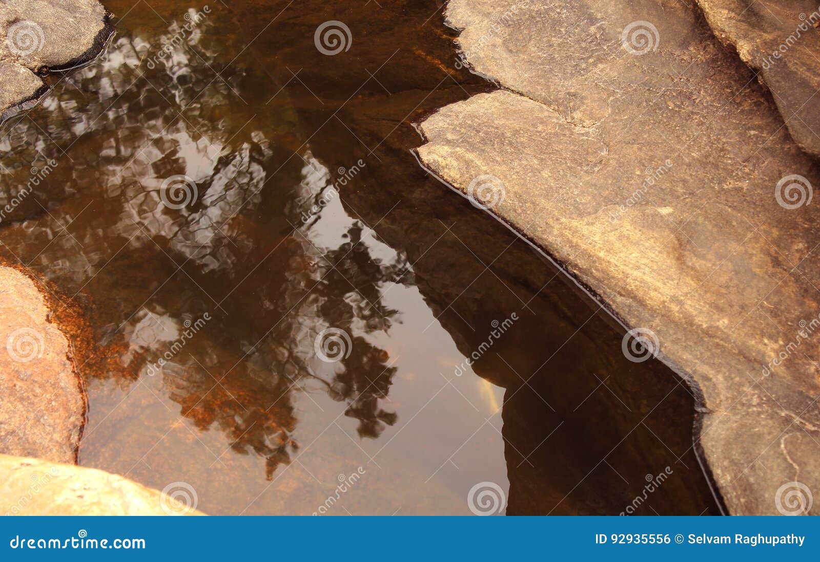 Water reflection stock photo. Image of rock, outside - 92935556