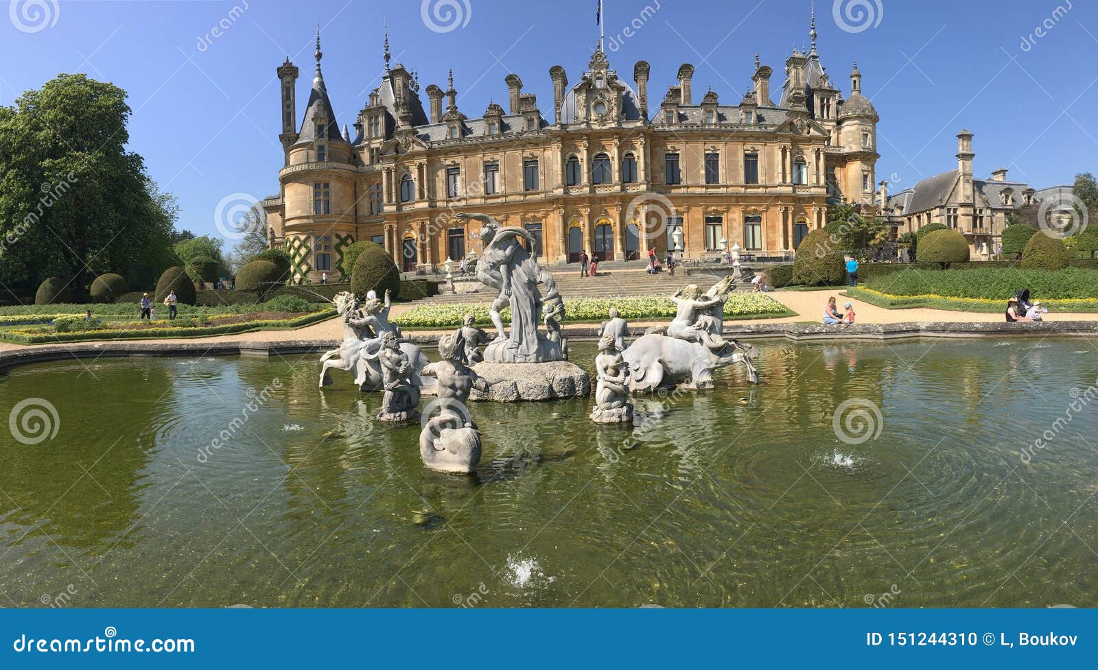 The Water Reflection of the Manor Stock Photo - Image of sunny, weather ...