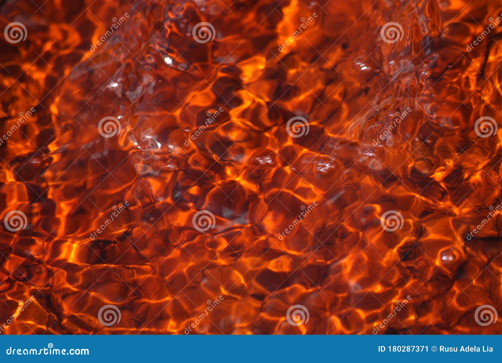 Water Reflection with Red Background Stock Image - Image of liquid ...