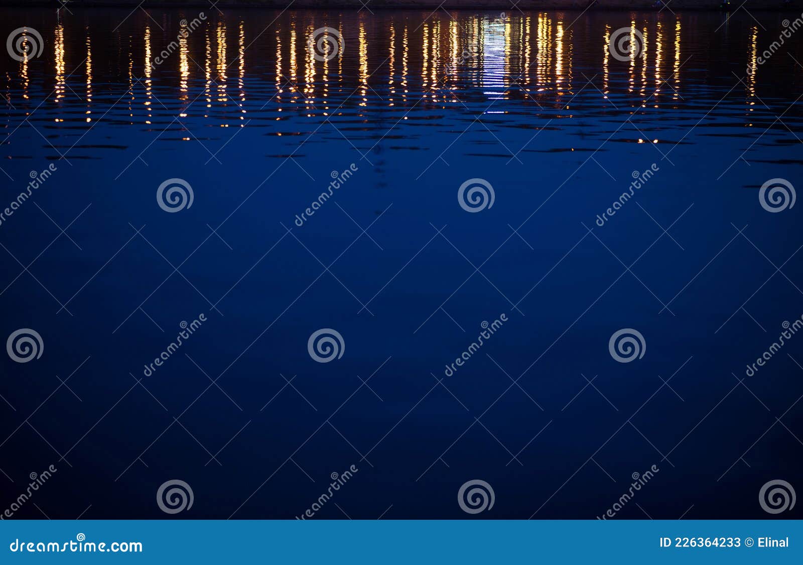 Water Reflection on River at Night. Abstract Stock Image - Image of ...