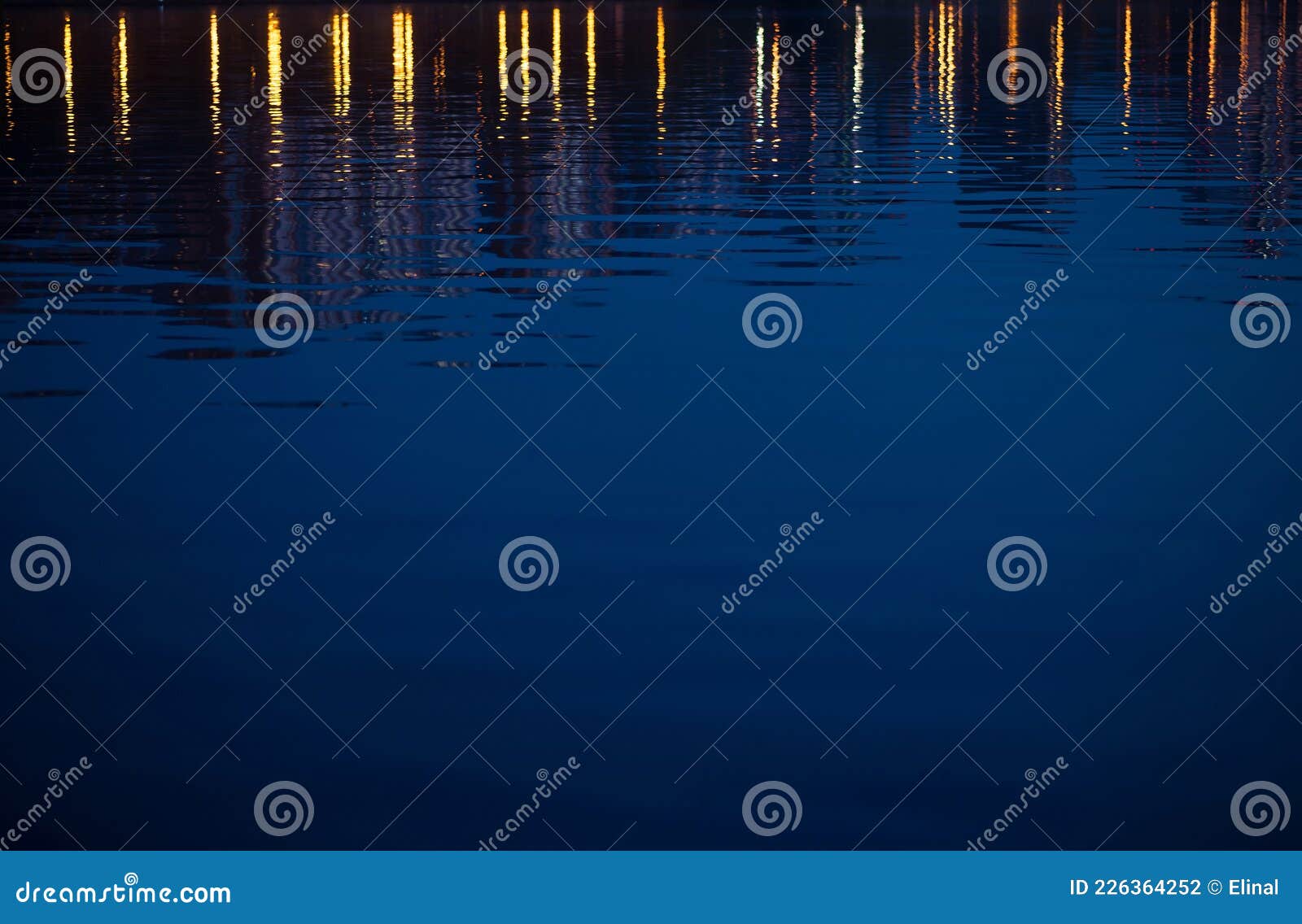 Water Reflection on River at Night. Abstract Stock Photo - Image of ...