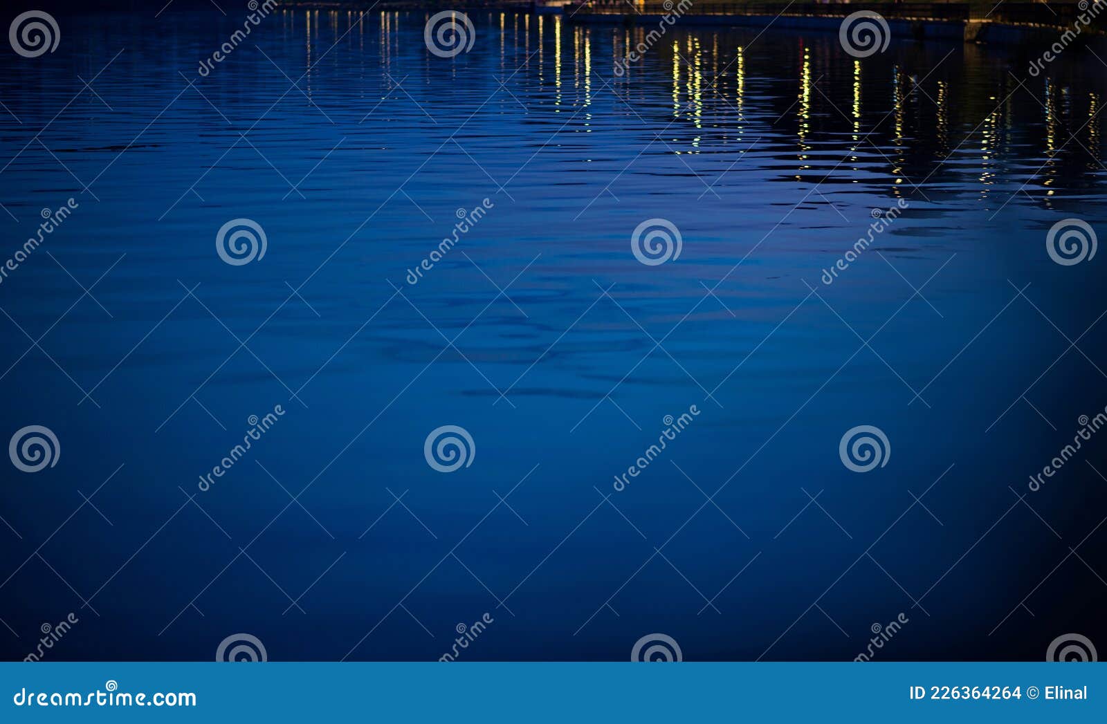 Water Reflection on River at Night. Abstract Stock Photo - Image of ...