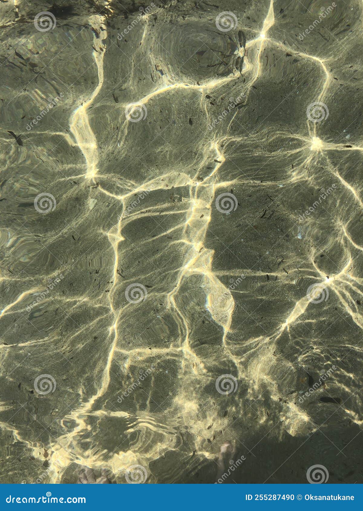 Water Reflection Texture on the Beach Sand. Clean Transparent Water and ...