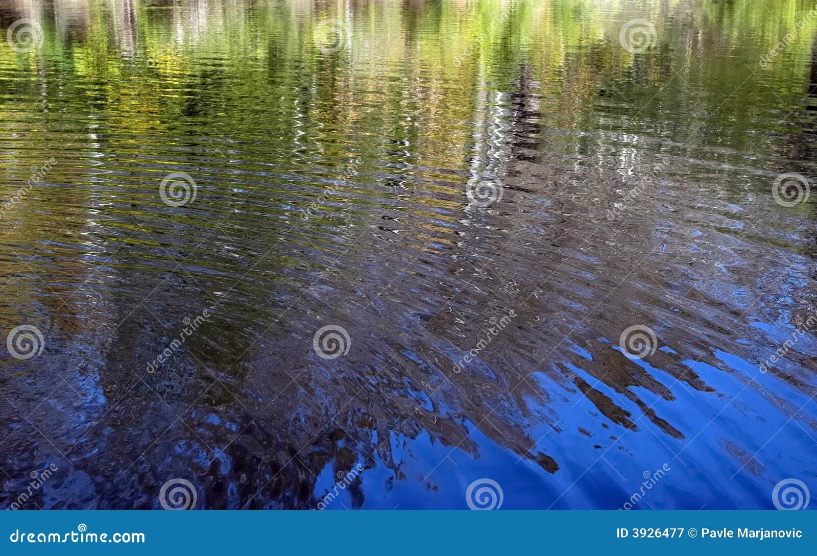 Water reflections stock image. Image of ripples, green - 3926477