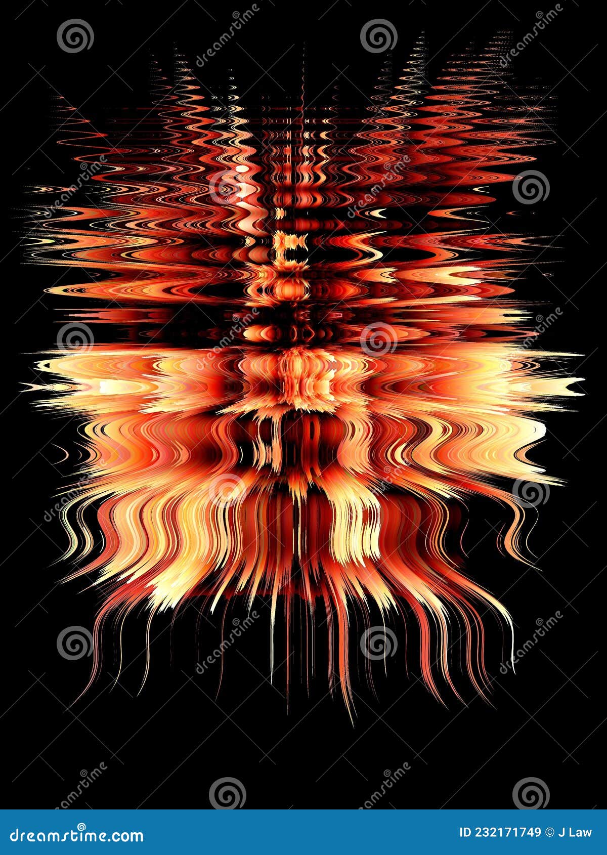 Water Reflections and Ripple Effect on a Black Background Stock ...