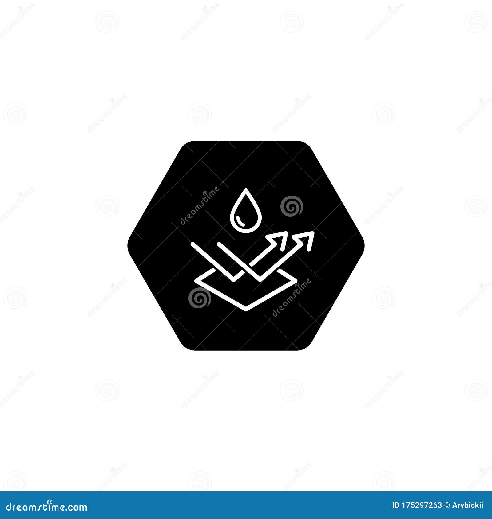 Water Repellent Surface Icon Stock Vector - Illustration of open ...