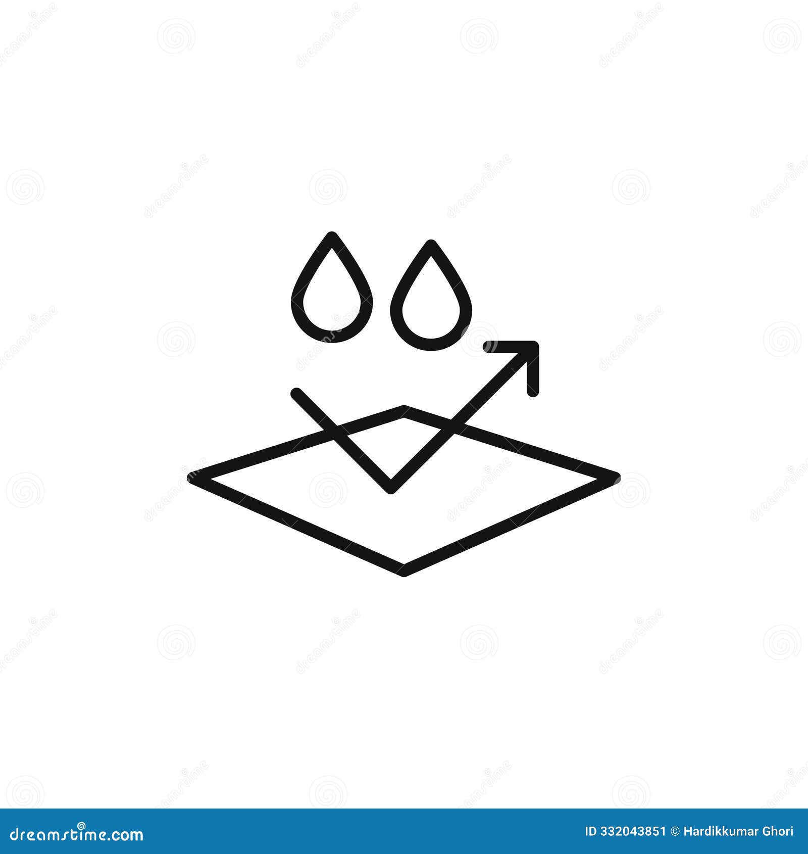 Water Repellent Surface Vector Icon. Waterproof Illustration Symbol ...