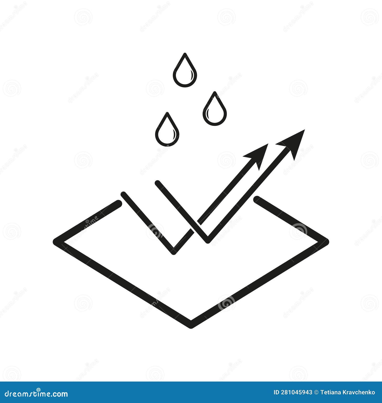 Water Repellent Surface Icon. Vector Illustration. Stock Picture Stock ...