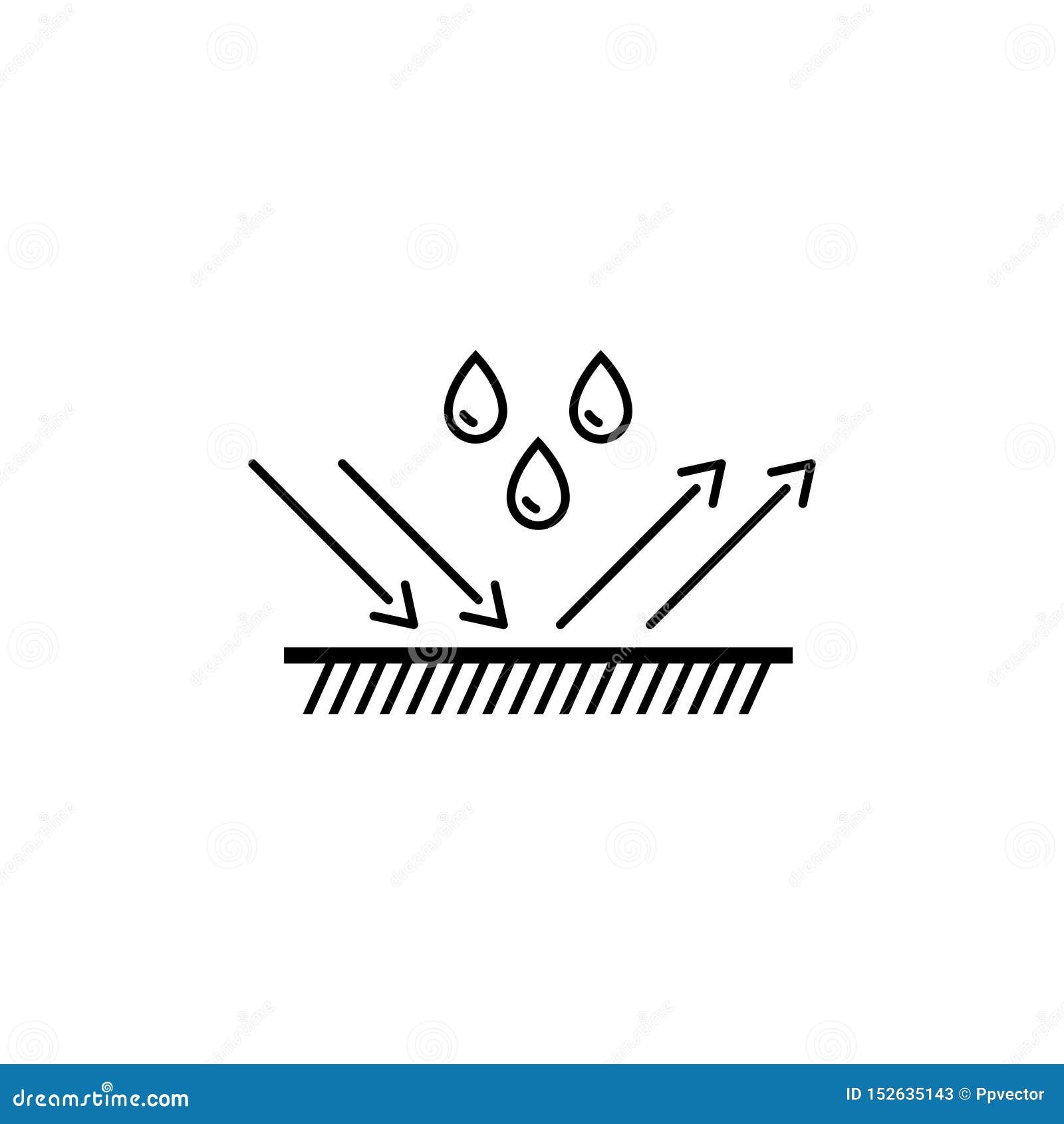 Water Repellent Surface Vector Icon. Waterproof Illustration Symbol ...