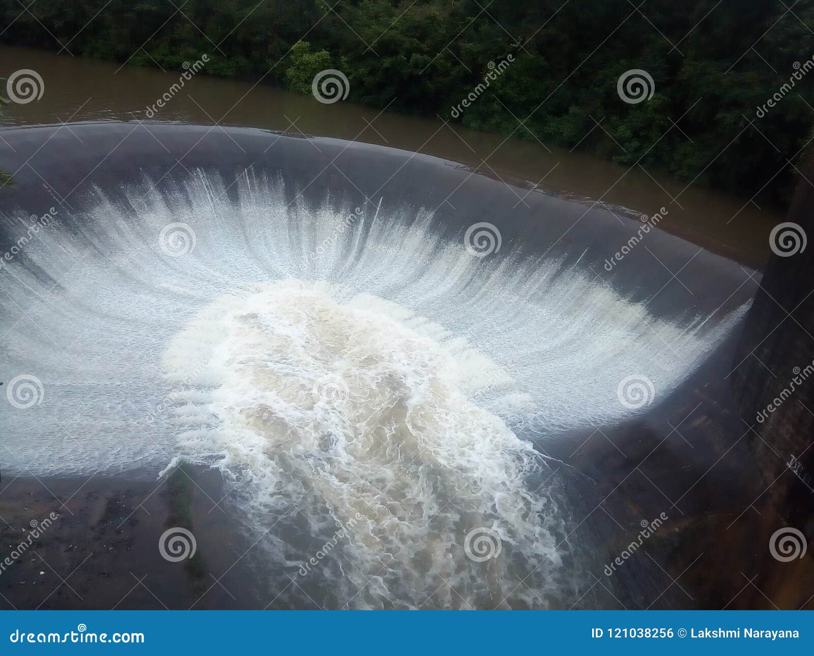Water release from dam stock photo. Image of water, coorg - 121038256