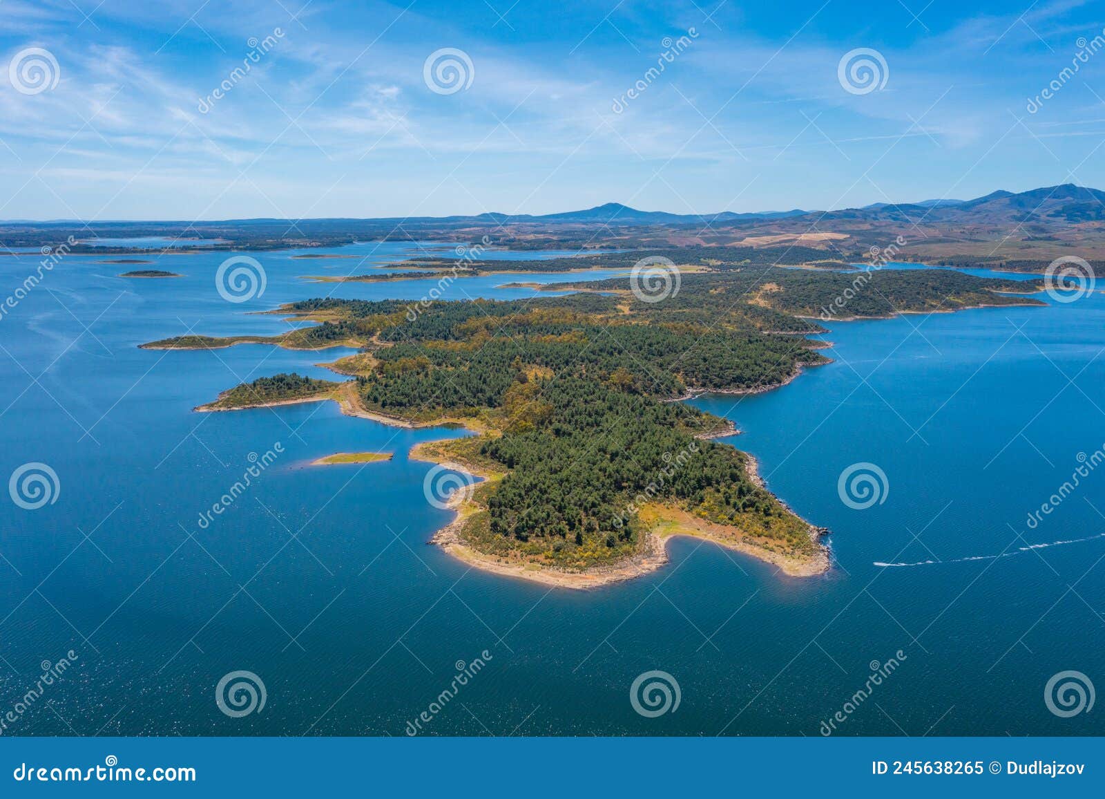 Water Reservoir Gabriel and Galan in Spain. Stock Image - Image of ...