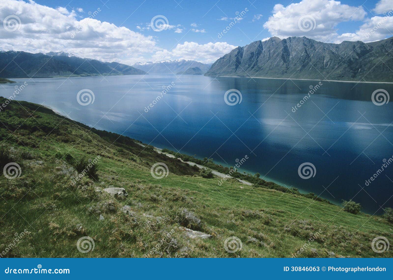 Water Reservoir in Mountain Landscape Stock Image - Image of cromwell ...