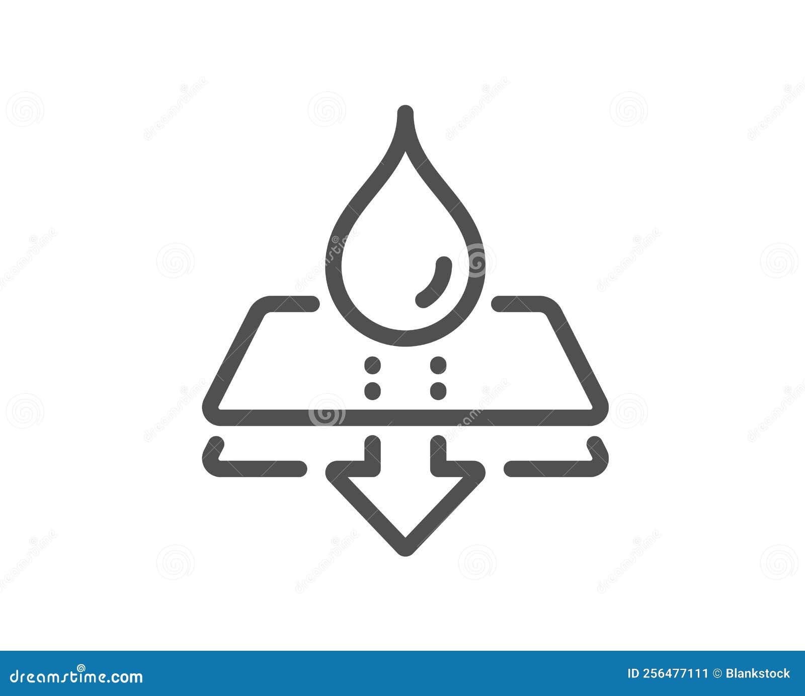 Water Resistant Line Icon. Waterproof Sign. Vector Stock Vector ...
