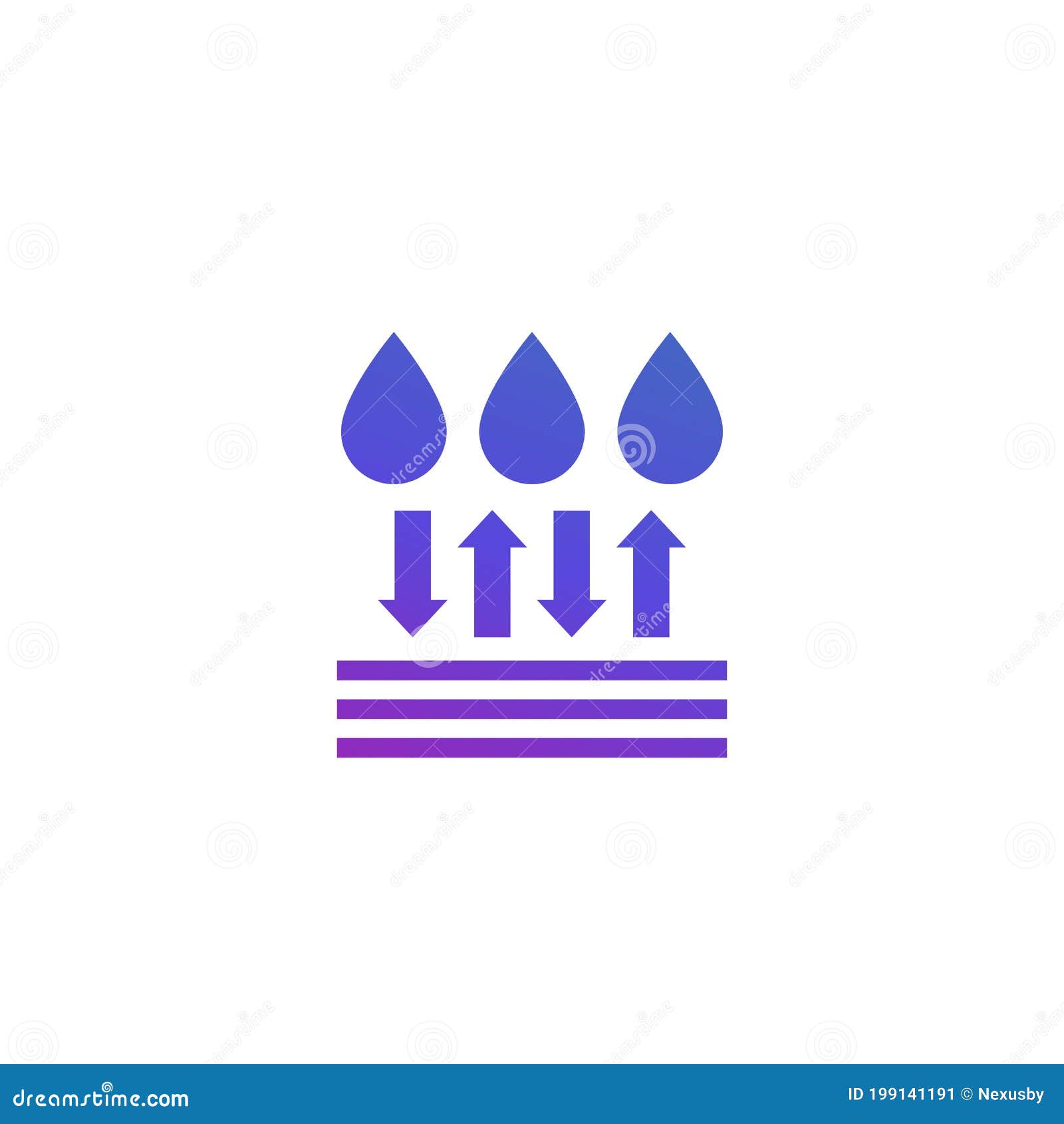 Waterproof Icon, Water Rain Liquid Resistant Fabric Logo, Vector ...