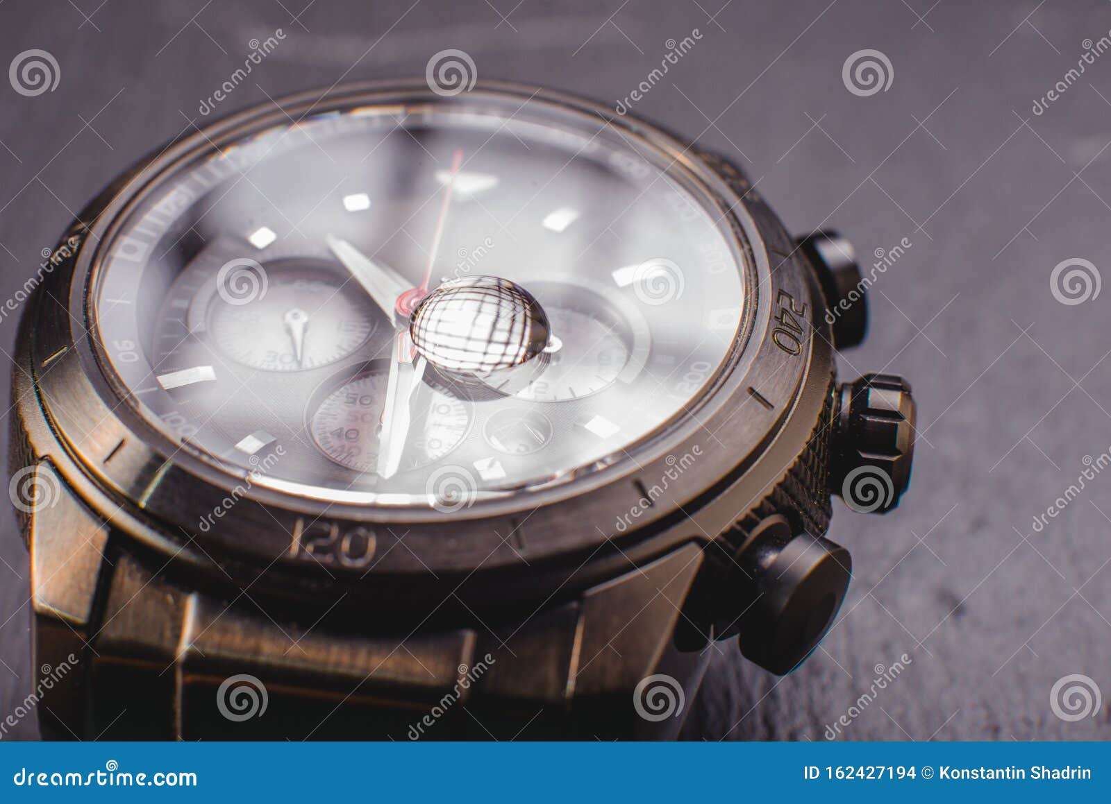 Water Resistant Wrist Watch with Rain Drops Stock Photo - Image of ...