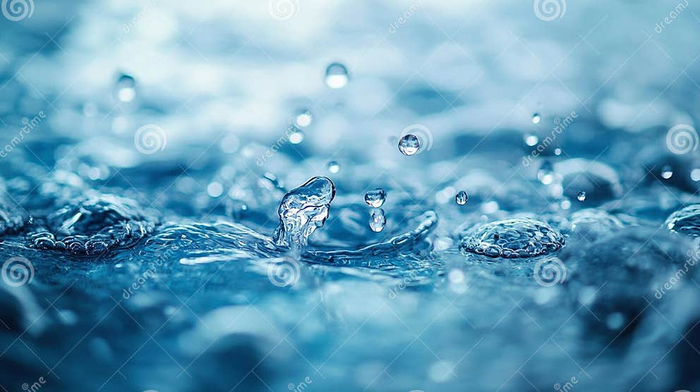 Water Drop Background Water Element Material Water Surface Dynamic ...