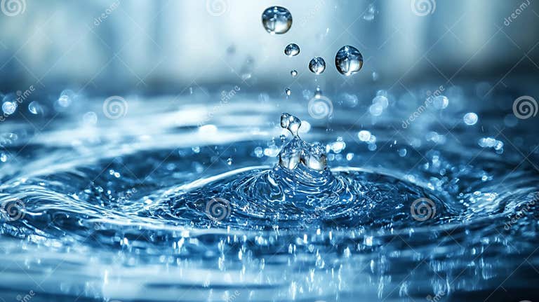 Water Drop Background Water Element Material Water Surface Dynamic ...