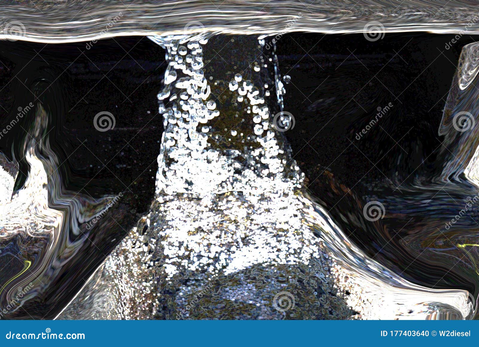 Water in Reverse 3d Abstract Design Stock Photo - Image of white ...