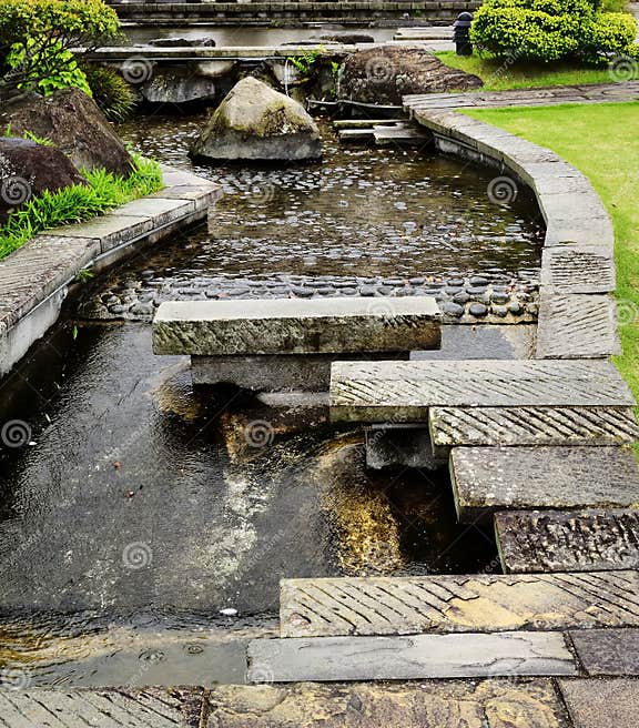 Water Rill stock image. Image of curved, shrub, pavement - 40736299