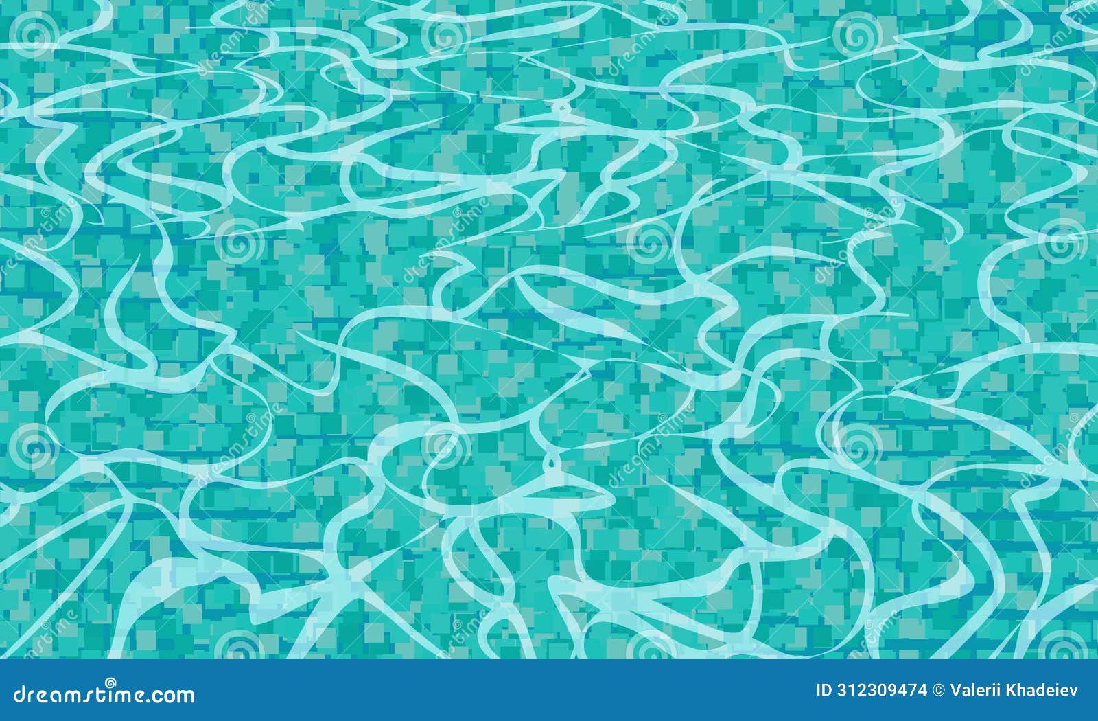 Water Ripple Background Seamless Pattern Stock Vector - Illustration of ...