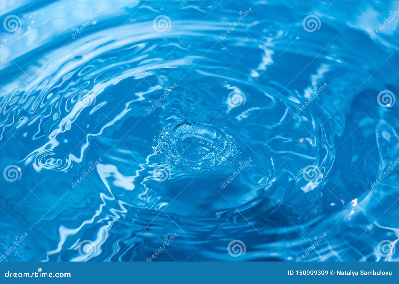 Water Ripple Background. Splashes from a Drop of Water. Raindrops on a ...
