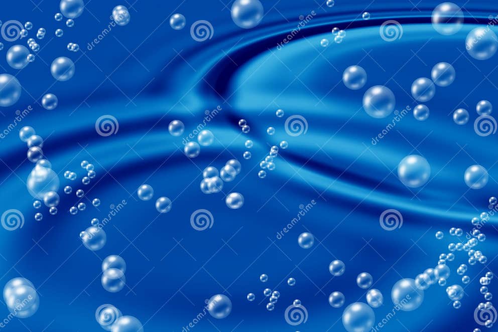 Water ripple with bubbles stock illustration. Illustration of bubble ...