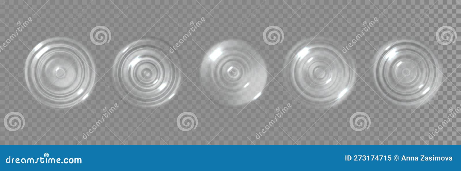 Water Ripple Effect. Realistic Splash Surfac, Drop, Sound Wave Splash ...