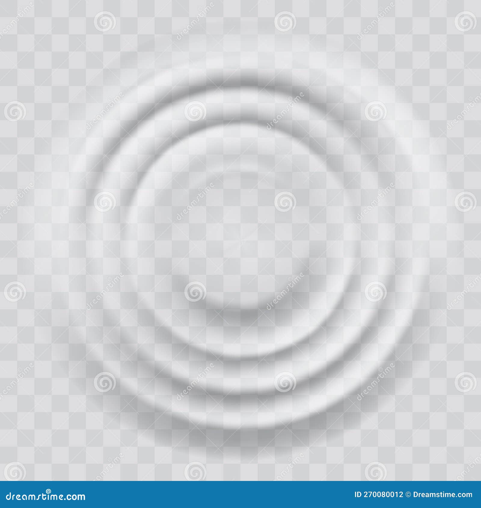 Water Ripple Effect Top View. Realistic Caustic Drop or Sound Wave ...