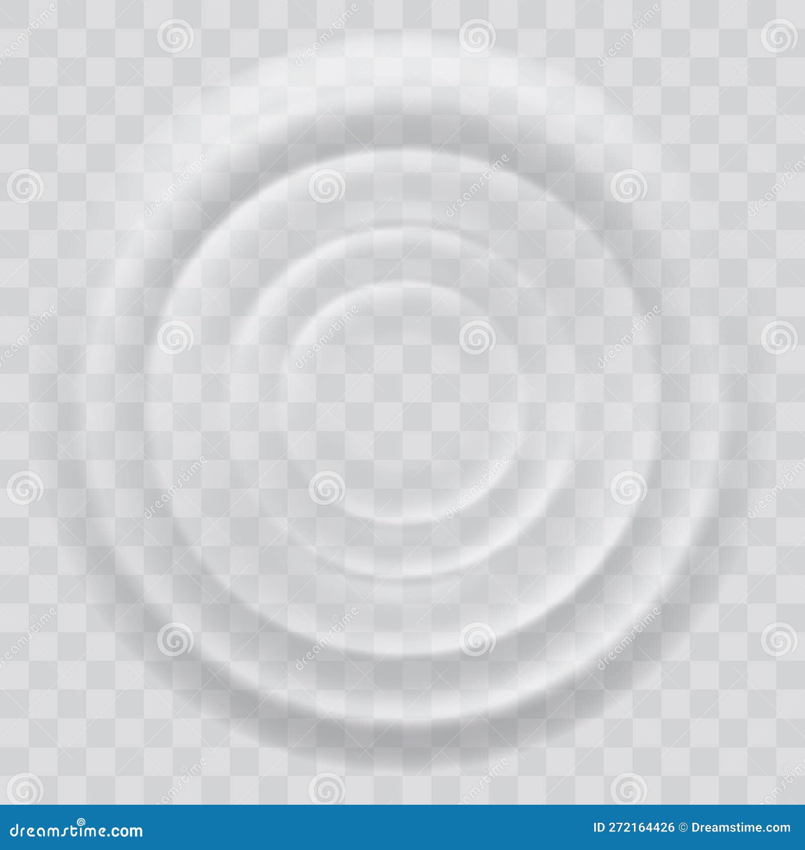 Water Ripple Effect Top View. Realistic Caustic Drop or Sound Wave ...