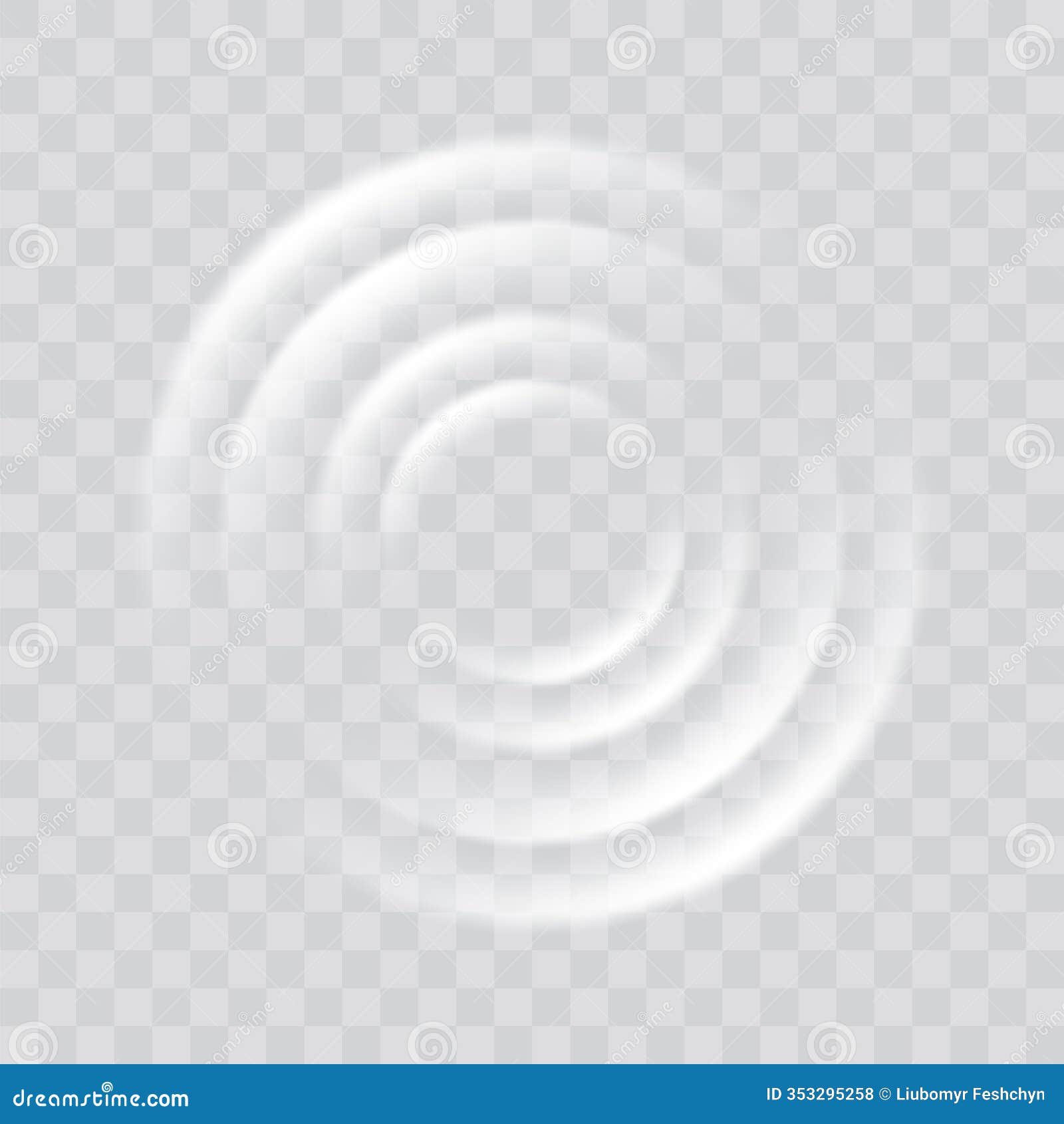 Water Ripple Effect Top View. Realistic Caustic Drop or Sound Wave ...