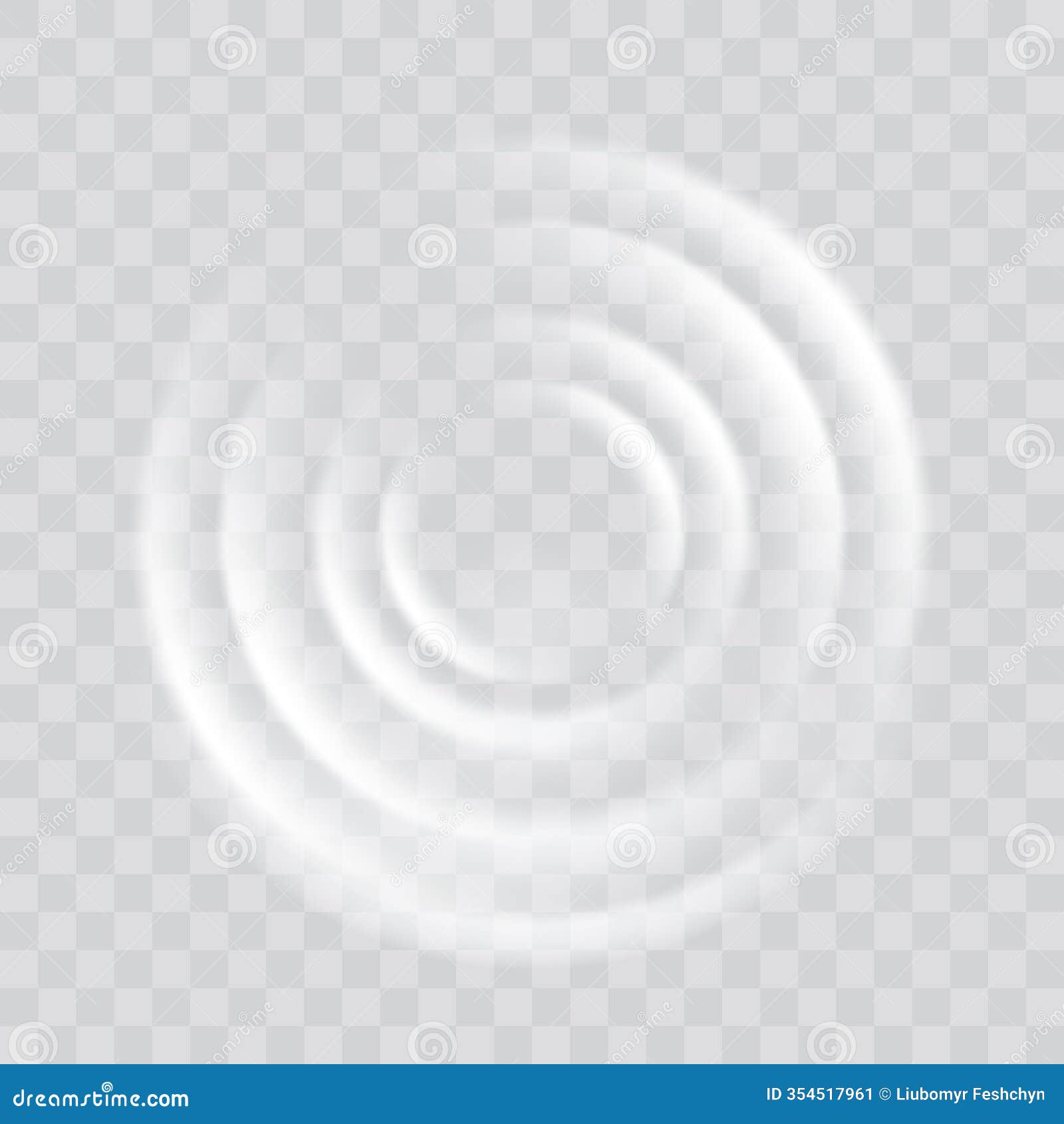 Ripple Effect Top View. Transparent Water Drop Rings. Circle Sound Wave ...