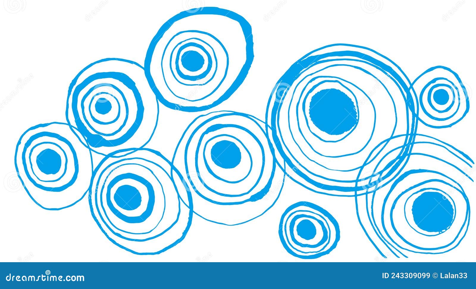 Water Ripple Illustration. Ink Art Stock Vector - Illustration of ...