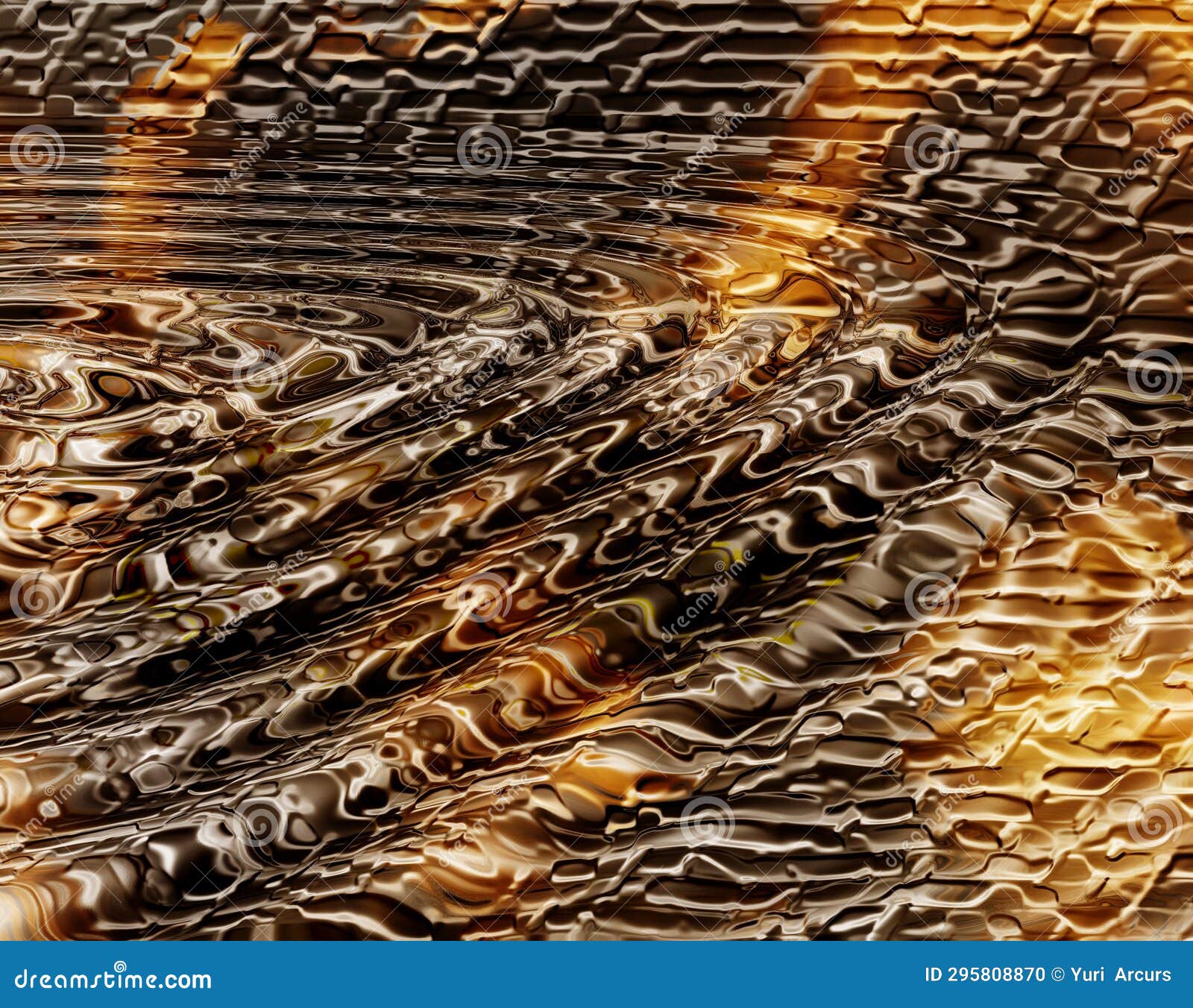 Water Ripple Pattern on Golden Liquid for Creative Copy Space ...