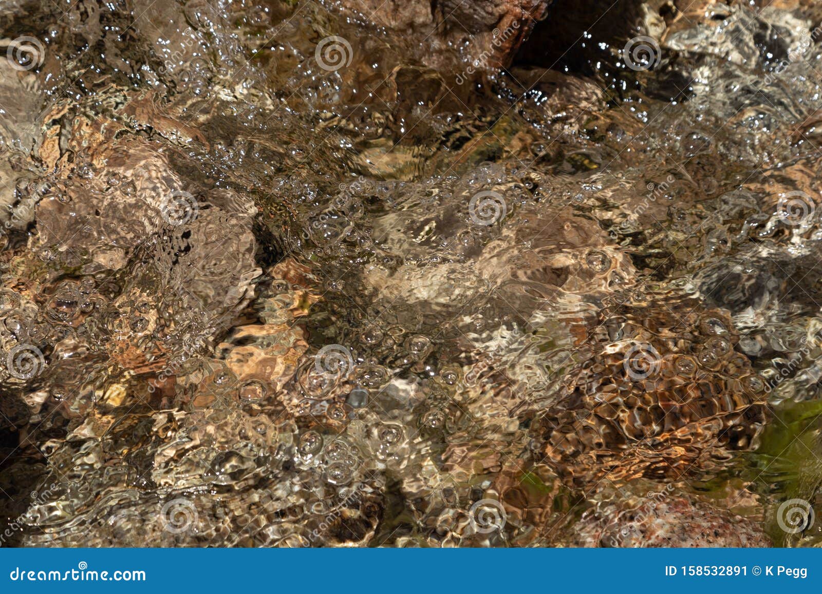 Water Ripple Pattern in a Stream Stock Image - Image of reflections ...