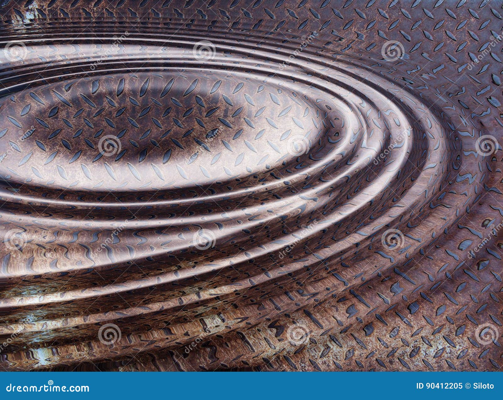 Water Ripple on Rusty Steel Plate Stock Image - Image of heavy, grating ...