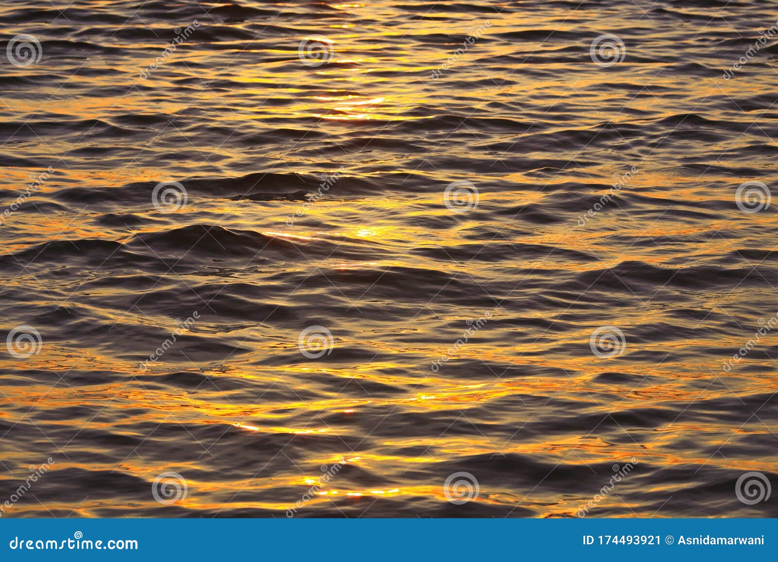 Water Ripple on the Sea during Golden Sunset Stock Image - Image of ...