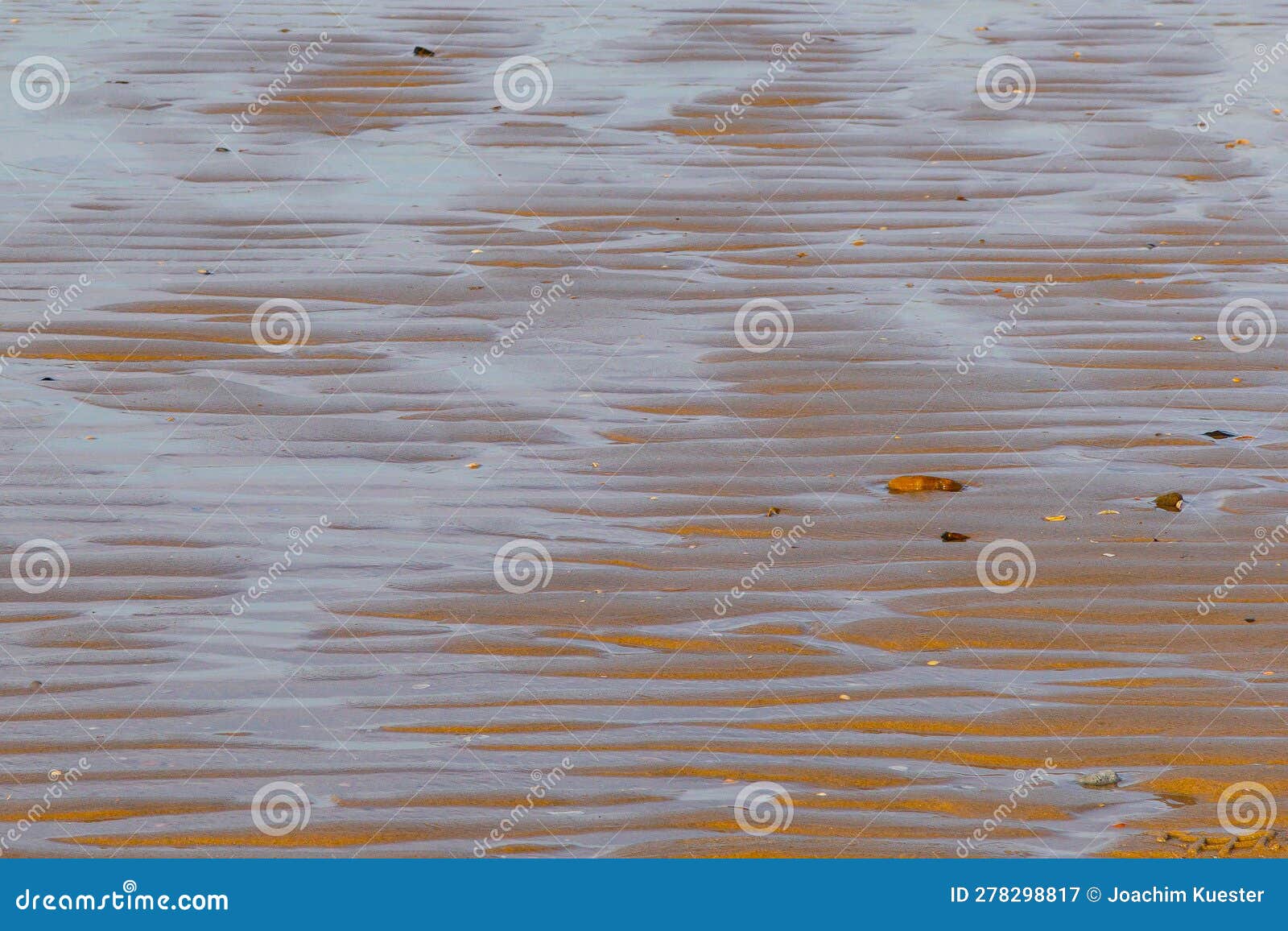 Water on Rippled Sand on a Beach Stock Image - Image of natural, color ...
