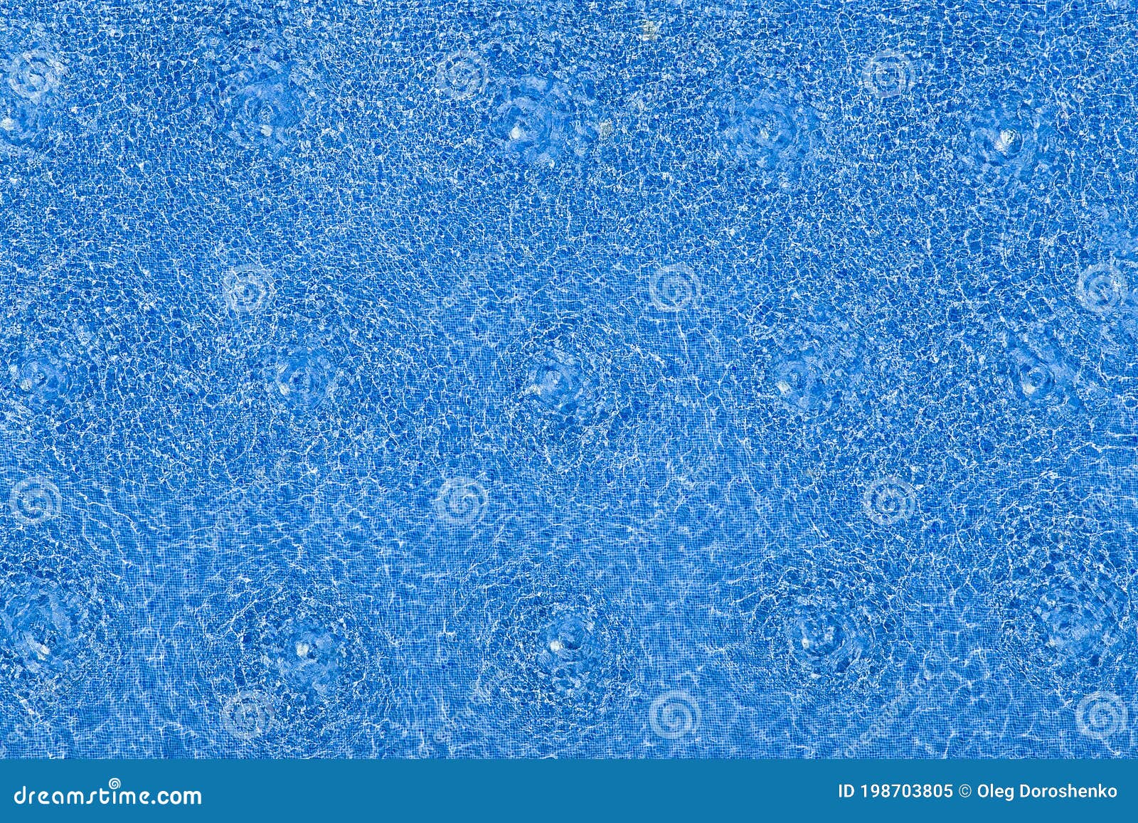 Water Ripples on Blue Tiled Swimming Pool Background. Top View Stock ...