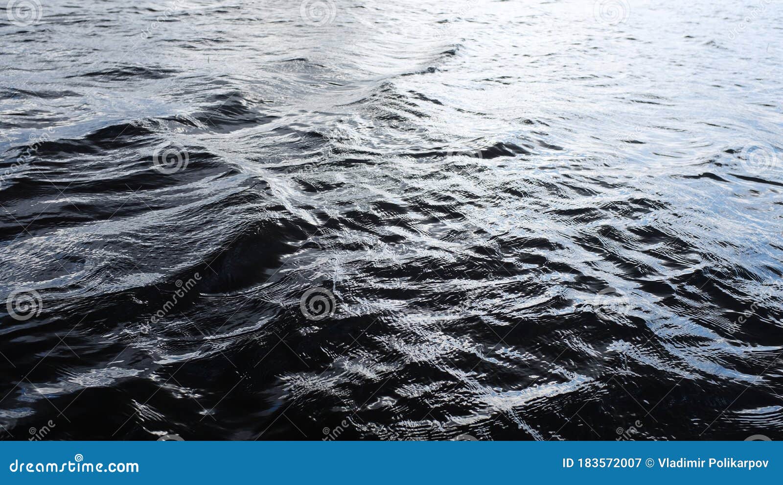 Water with Ripples. Evening Lighting Stock Image - Image of black ...