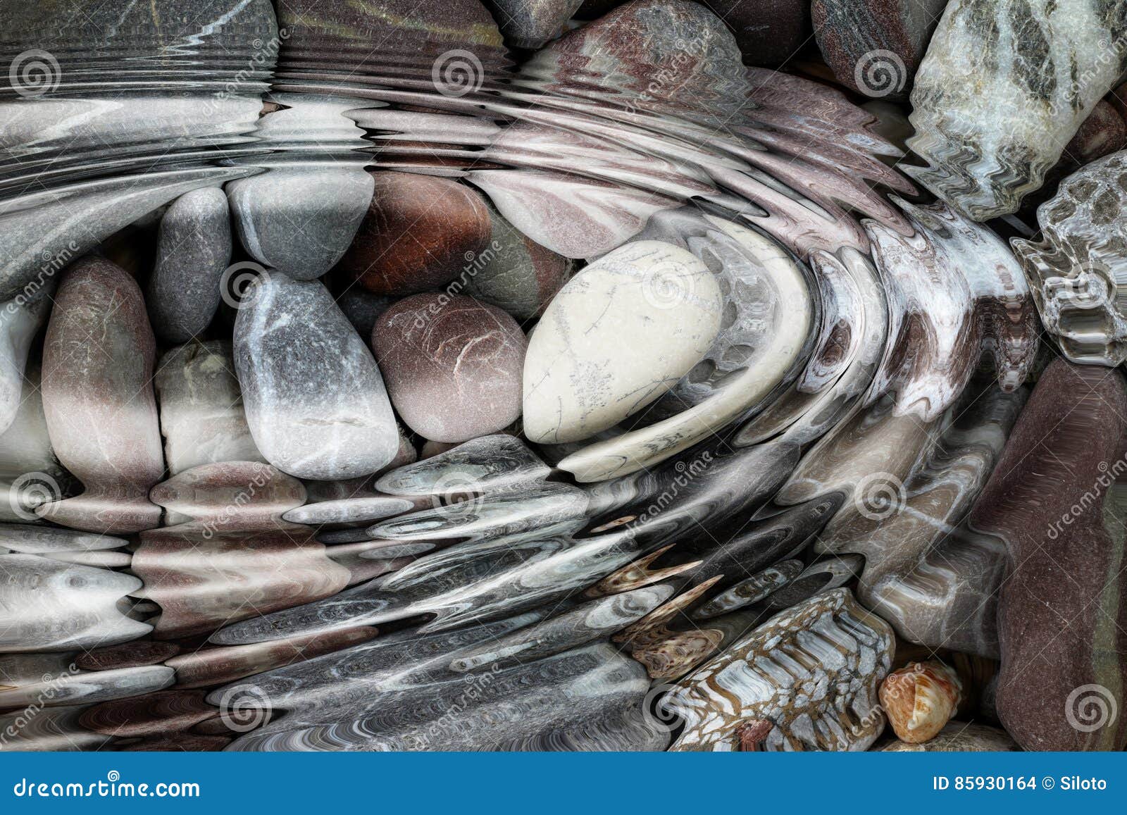 Water Ripples Over the Stone Pebbles Stock Photo - Image of rock ...