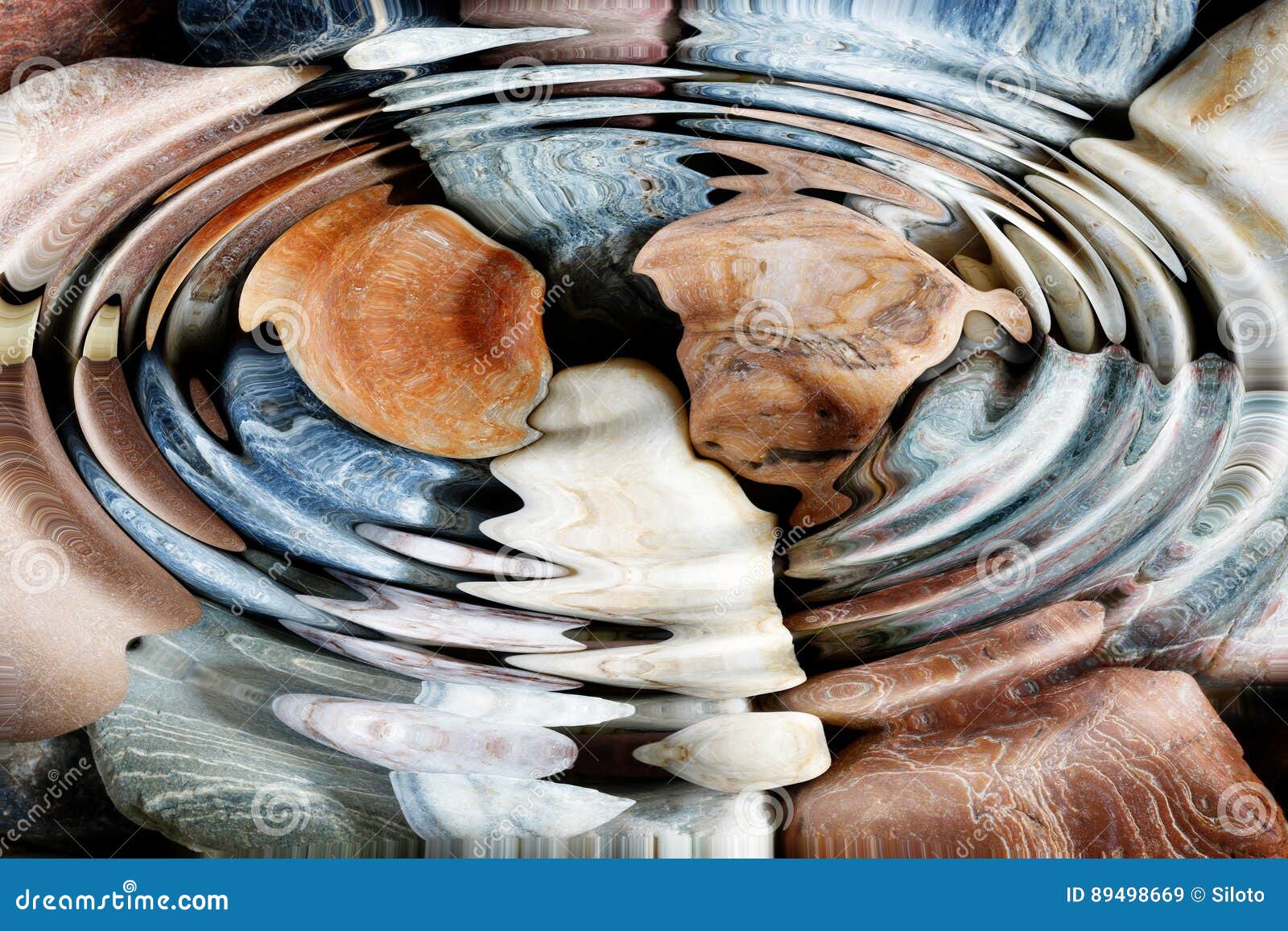 Water Ripples Over the Stone Pebbles Stock Image - Image of river ...