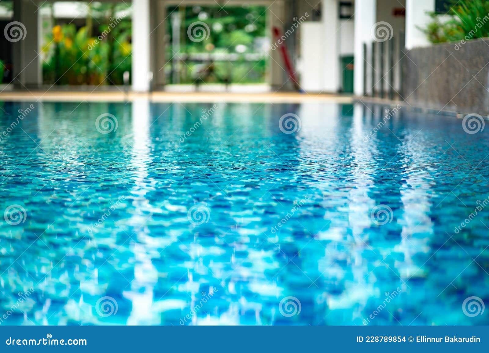 Water Ripples in a Swimming Pool Stock Photo - Image of garden ...