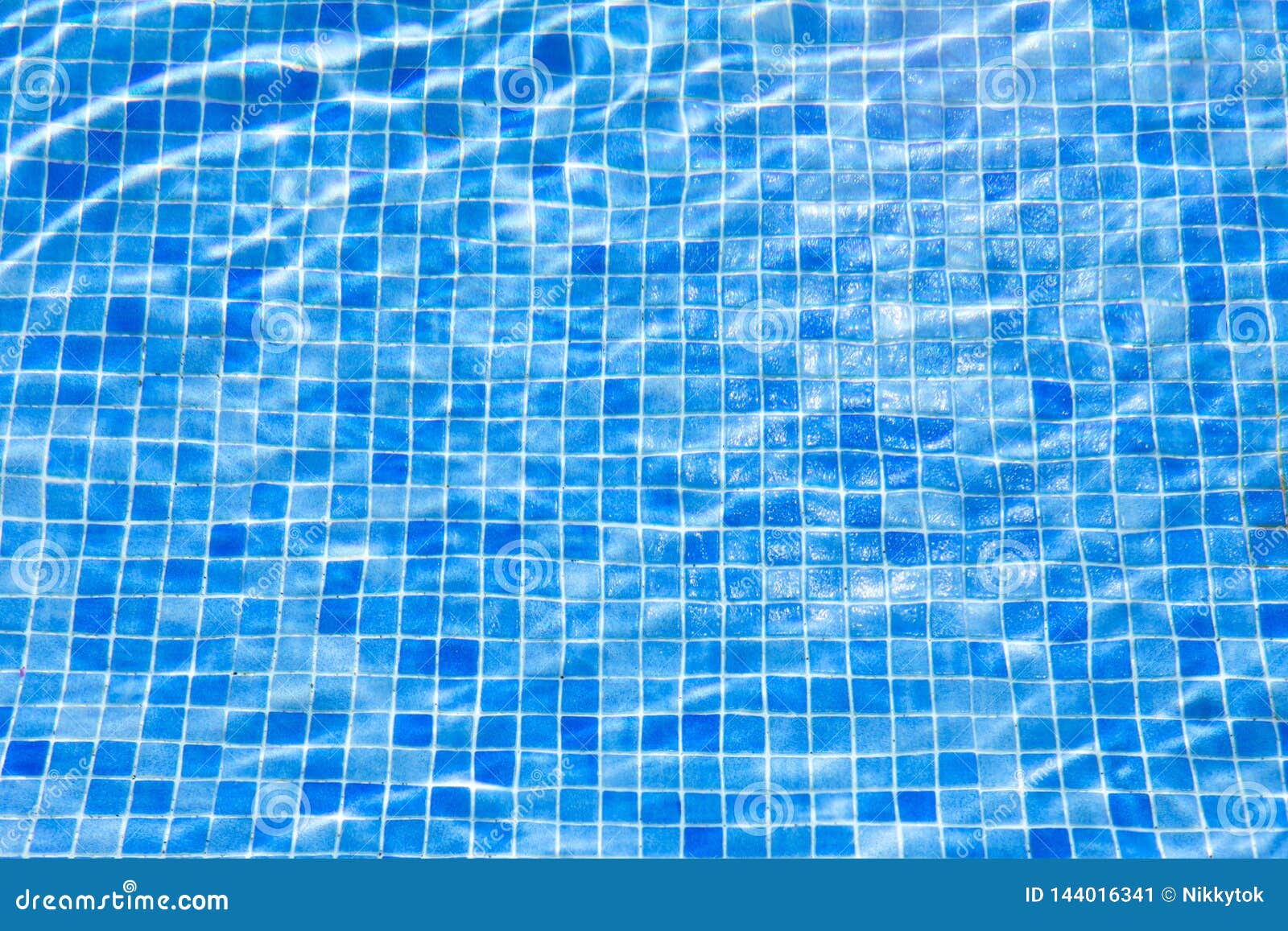 Water Ripples in Swimming Pool, Blue Background Stock Image - Image of ...